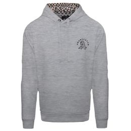 Aquascutum - Kapuzenpullover f&uuml;r Herren, K&auml;ngurutasche, Lang&auml;rmlig (Grau)