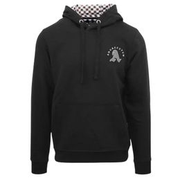 Aquascutum - Kapuzenpullover f&uuml;r Herren, K&auml;ngurutasche, Lang&auml;rmlig (Schwarz)