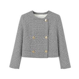 AX Paris - Jacke f&uuml;r Damen, Zweireihig, Ma&szlig;geschneidert (Schwarz/Wei&szlig;)