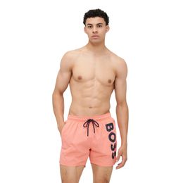 BOSS - "Octopus" Badeshorts f&uuml;r Herren, Logo (Leuchtend Rosa)