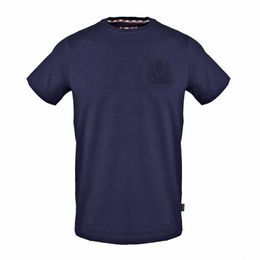 Aquascutum - T-Shirt f&uuml;r Herren, Baumwolle (Marine)