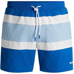 BOSS - "Rico" Badeshorts f&uuml;r Herren (Mittelblau)