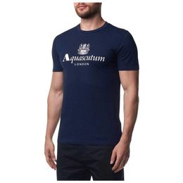 Aquascutum - "Bordeaux" T-Shirt f&uuml;r Herren (Dunkles Marineblau)