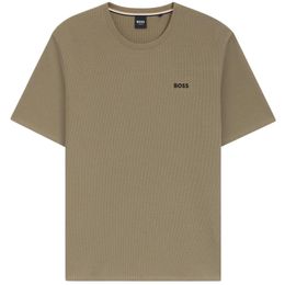 BOSS - T-Shirt f&uuml;r Herren, Waffelstrick (Braun)