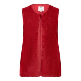 YUMI - Weste f&uuml;r Damen, Kunstfell, &Auml;rmellos (Rot)