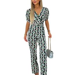 AX Paris - Jumpsuit f&uuml;r Damen, Mit G&uuml;rtel (Bunt)