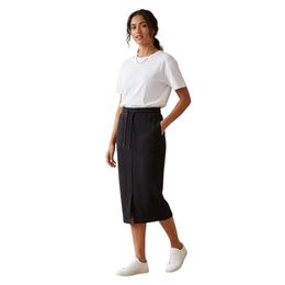 Off-White Off White - Midirock f&uuml;r Damen, Fleece (Schwarz/Wei&szlig;)