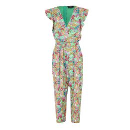 AX Paris - Jumpsuit f&uuml;r Damen, V-Ausschnitt, Leger (Bunt bedruckt)