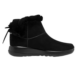 Skechers - "On The Go" Stiefeletten f&uuml;r Damen, Wildleder, Flach (Schwarz)
