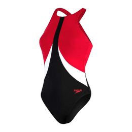 Speedo - Badeanzug f&uuml;r Damen (Schwarz/Rot)