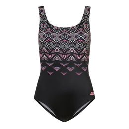 ZOGGS - "Electric" Badeanzug f&uuml;r Damen, Tiefer R&uuml;ckenausschnitt (Schwarz)