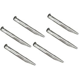 High Peak Stahl Hering 6er Pack 18 x 2,2 cm silber - Zeltheringe & Abspannmaterial