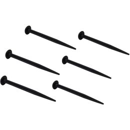 High Peak Kunststoff Rundkopfhering 6er Pack 13 cm schwarz - Zeltheringe & Abspannmaterial