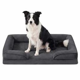 FEANDREA Orthop&auml;disches Hundebett M-XXXL, abnehmbarer Bezug, erh&ouml;hte R&auml;nder, rutschfest
