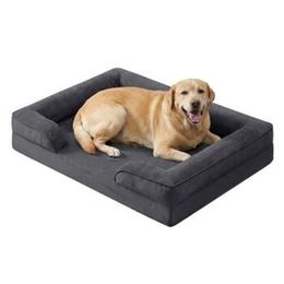 FEANDREA Orthop&auml;disches Hundebett M-XXXL, abnehmbarer Bezug, erh&ouml;hte R&auml;nder, rutschfest