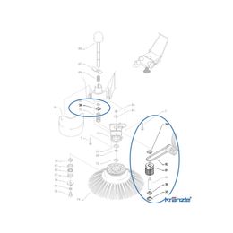 Kr&auml;nzle Kr&auml;nzle Reparatursatz Seitenbesenantrieb kpl. f&uuml;r Kehrmaschine 2 + 2