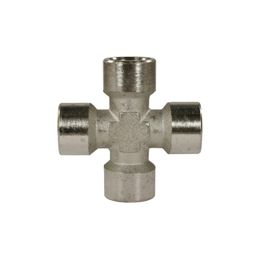 Mersch Kreuzst&uuml;ck - 1/4"IG - Messing vernickelt - 150 bar