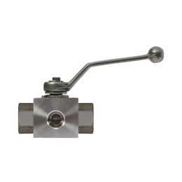 Mersch Dreiwegehahn 1/4"IG 500 Bar Edelsta hl
