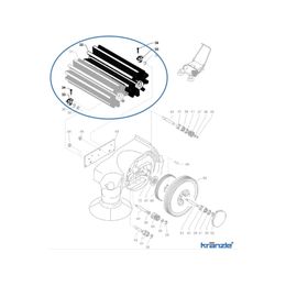 Kr&auml;nzle Kr&auml;nzle Reparatursatz B&uuml;rstenwalze hinten kpl. f&uuml;r Kehrmaschine 2 + 2
