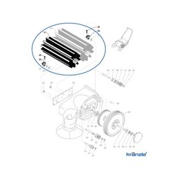 Kr&auml;nzle Kr&auml;nzle Reparatursatz B&uuml;rstenwalze vorn kpl. f&uuml;r Kehrmaschine 2 + 2