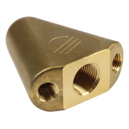 R+M de Wit / Suttner Flunderd&uuml;se 3/8"IG 2x1/4" AG Messin g f&uuml;r Turbod&uuml;sen ST-357