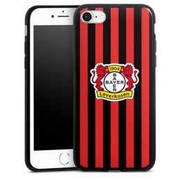 DeinDesign iPhone SE (2020) Handy Slim Case extra d&uuml;nn Silikon Handyh&uuml;lle schwarz H&uuml;lle Stripes Bayer 04 Leverkusen Official Licensed Product Silikon Slim Case