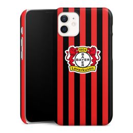 DeinDesign iPhone 12 mini Handy Premium Case Smartphone Handyh&uuml;lle Schutzh&uuml;lle gl&auml;nzend Official Licensed Product Bayer 04 Leverkusen Stripes Premium Case
