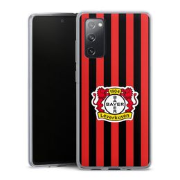DeinDesign Galaxy S20 FE 5G Handy Silikon H&uuml;lle Case transparent Handyh&uuml;lle Stripes Bayer 04 Leverkusen Official Licensed Product Silikon Case