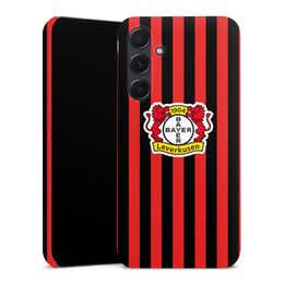 DeinDesign Galaxy A55 5G Handy Premium Case Smartphone Handyh&uuml;lle Schutzh&uuml;lle matt Official Licensed Product Stripes Bayer 04 Leverkusen Premium Case