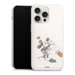 DeinDesign iPhone 15 Pro Max Handy Slim Case Silikon Handyh&uuml;lle transparent H&uuml;lle extra d&uuml;nn Official Licensed Product Disney Mickey Mouse Silikon Slim Case