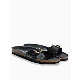 BACKSUN Leder-Pantoletten "Paris" in Schwarz - 57% | Gr&ouml;&szlig;e 38 | Damen-pantoletten