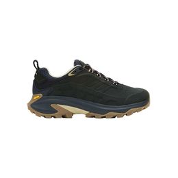 Merrell Leder-Trekkingschuhe "Moab Speed 2" in Schwarz/ Dunkelblau - 57% | Gr&ouml;&szlig;e 42,5 | Damen-outdoor-sport-schuhe