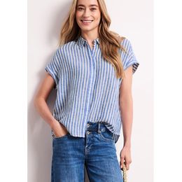Street One Hemd in Wei&szlig;/ Blau - 50% | Gr&ouml;&szlig;e 40 | Damen-blusen