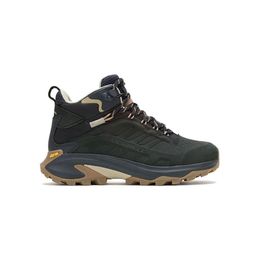 Merrell Leder-Trekkingschuhe "Moab Speed 2 Mid" in Schwarz/ Dunkelblau - 59% | Gr&ouml;&szlig;e 37,5 | Damen-outdoor-sport-schuhe