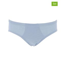 COTONELLA 3er-Set: Slips in Hellblau/ Wei&szlig; - 52% | Gr&ouml;&szlig;e 142 | Kinder-waesche