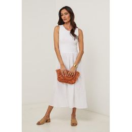 Le Monde du Lin Kleid in Wei&szlig; - 68% | Gr&ouml;&szlig;e 38/40 | Damen-kleider
