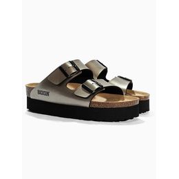 BACKSUN Pantoletten "Maldives" in Gold - 50% | Gr&ouml;&szlig;e 40 | Damen-pantoletten