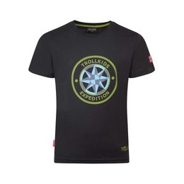 Trollkids Funktionsshirt "Windrose" in Schwarz - 34% | Gr&ouml;&szlig;e 104 | Kinder-oberteile