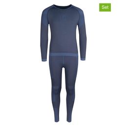 Trollkids 2tlg. Funktionsw&auml;sche-Set "Hemsedal Baselayer" in Dunkelblau - 37% | Gr&ouml;&szlig;e 128 | Kinder-outdoor-waesche