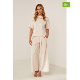 Jos&eacute;fine 2tlg. Outfit "Einat" in Creme - 68% | Gr&ouml;&szlig;e M | Damenhosen