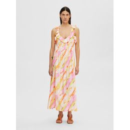 Selected Femme Kleid in Rosa/ Gelb - 85% | Gr&ouml;&szlig;e 36 | Damen-kleider