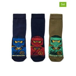 Lego 3er-Set: Socken in Dunkelblau/ Schwarz/ Khaki - 19% | Gr&ouml;&szlig;e 37-39 | Kinder-socken-strumpfhosen