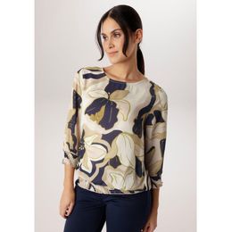 Aniston Bluse in Beige/ Schwarz - 54% | Gr&ouml;&szlig;e 38 | Damen-blusen