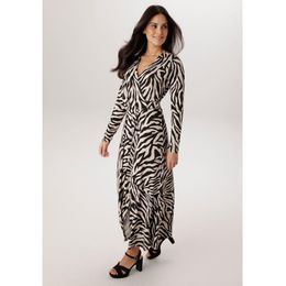 Aniston Kleid in Schwarz/ Creme - 38% | Gr&ouml;&szlig;e 40 | Damen-kleider