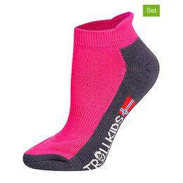 Trollkids 2er-Set: Wandersocken "Low Cut Socks II" in Pink - 39% | Gr&ouml;&szlig;e 27-30 | Kinder-outdoor-waesche