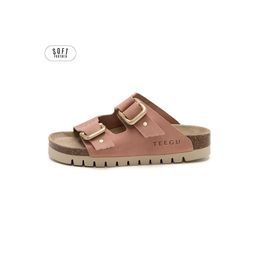 teegu leder-Pantoletten in Rosa - 50% | Gr&ouml;&szlig;e 40 | Damen-pantoletten