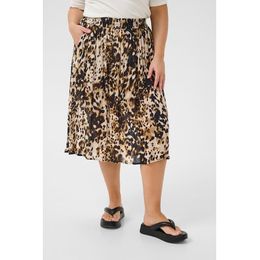 Kaffe curve Rock in Beige/ Dunkelbraun - 68% | Gr&ouml;&szlig;e 44 | Damenroecke