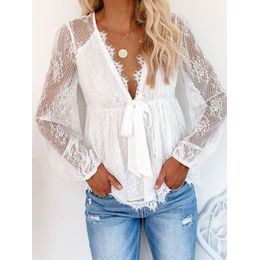 LA Angels Bluse in Wei&szlig; - 62% | Gr&ouml;&szlig;e L | Damen-blusen