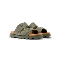 Camper Pantoletten "Brutus" in Khaki - 47% | Gr&ouml;&szlig;e 41 | Damen-pantoletten