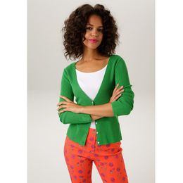 Aniston Cardigan in Gr&uuml;n - 62% | Gr&ouml;&szlig;e 38 | Damen-pullover-cardigans